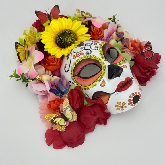 Boutique | Accessories | Day Of The Dead Flower Mask | Poshmark